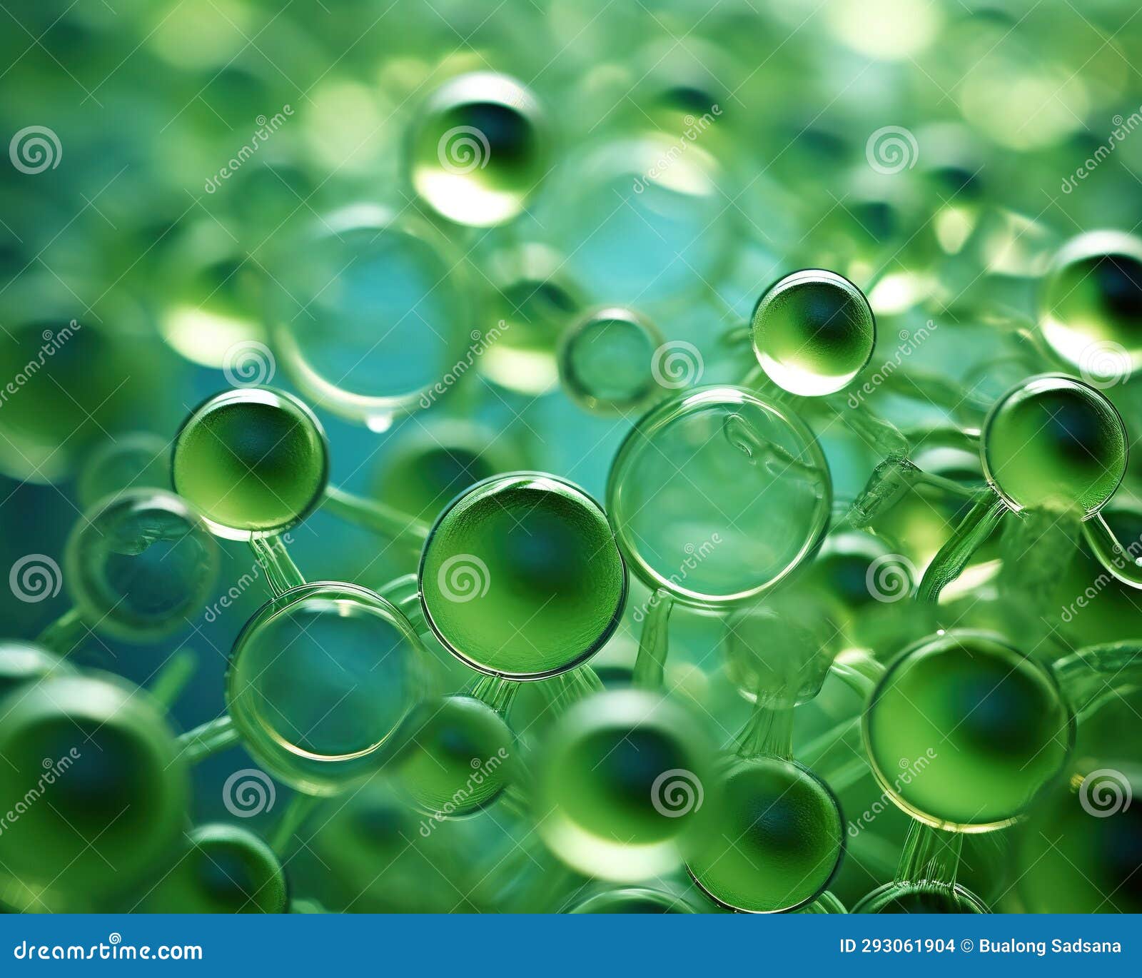 An Electron Microscope View of the Spirulina Algae. Stock Illustration ...