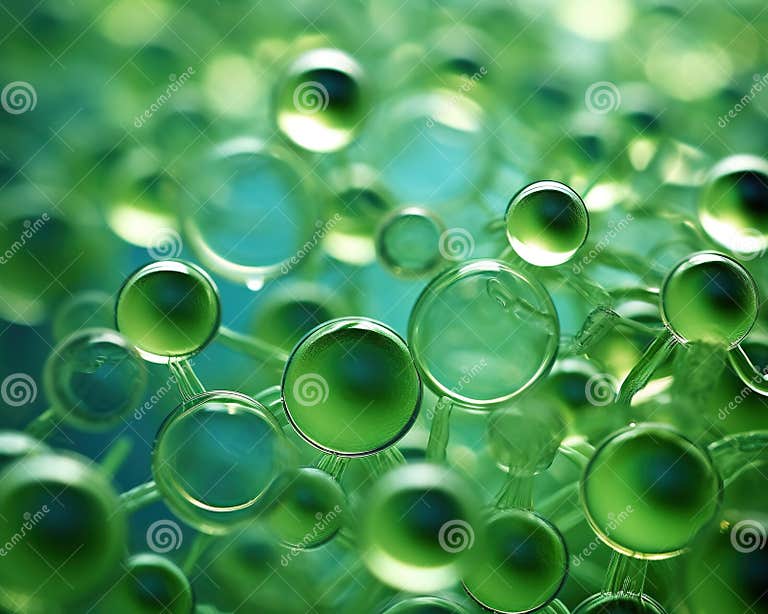 An Electron Microscope View of the Spirulina Algae. Stock Illustration ...