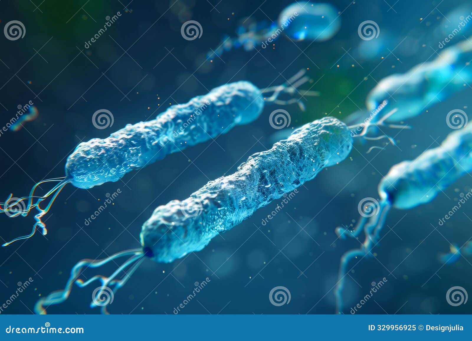 Electron Microscopic Image of Pseudomonas Aeruginosa Bacteria Showing ...
