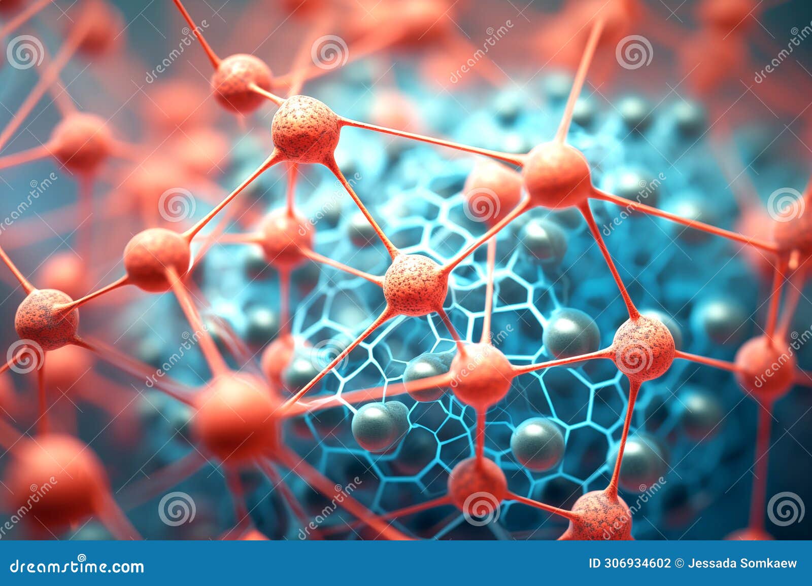 Microscopic Atom Model Royalty-Free Cartoon | CartoonDealer.com #318219308