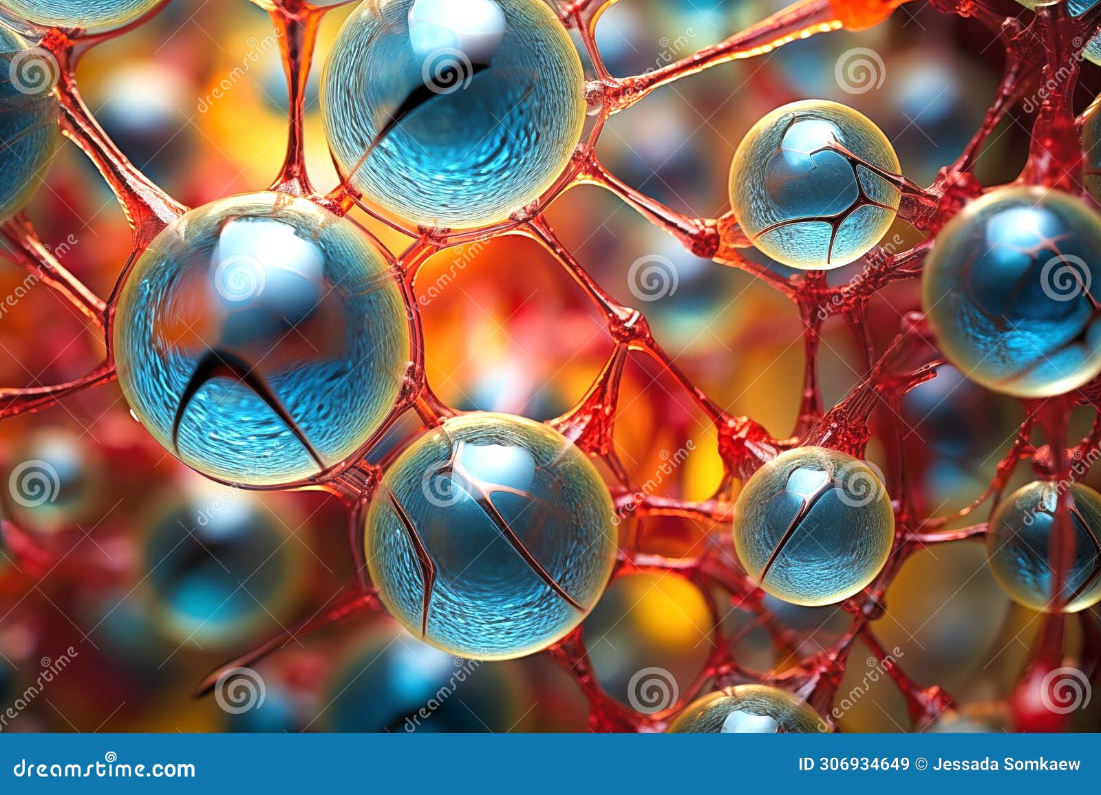 Microscopic Atom Model Royalty-Free Cartoon | CartoonDealer.com #318219308