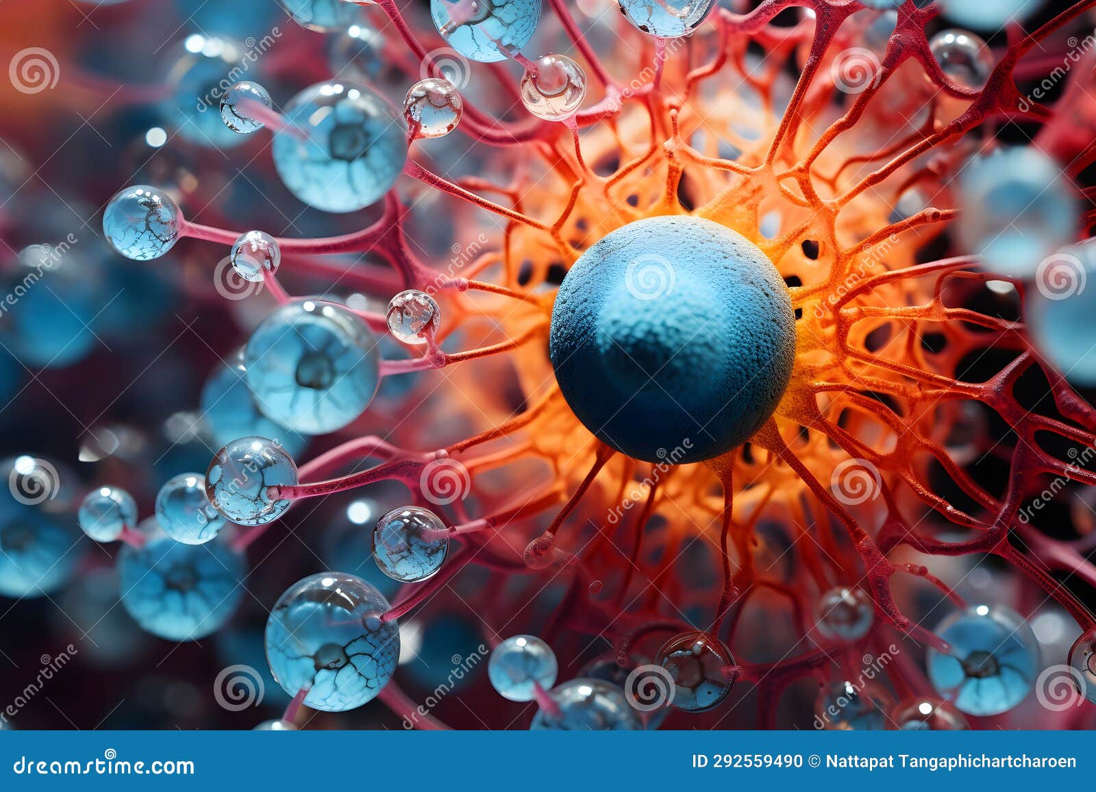 Electron Microscopic Structure of Hydrogen Atom, Zoom Closeup ...