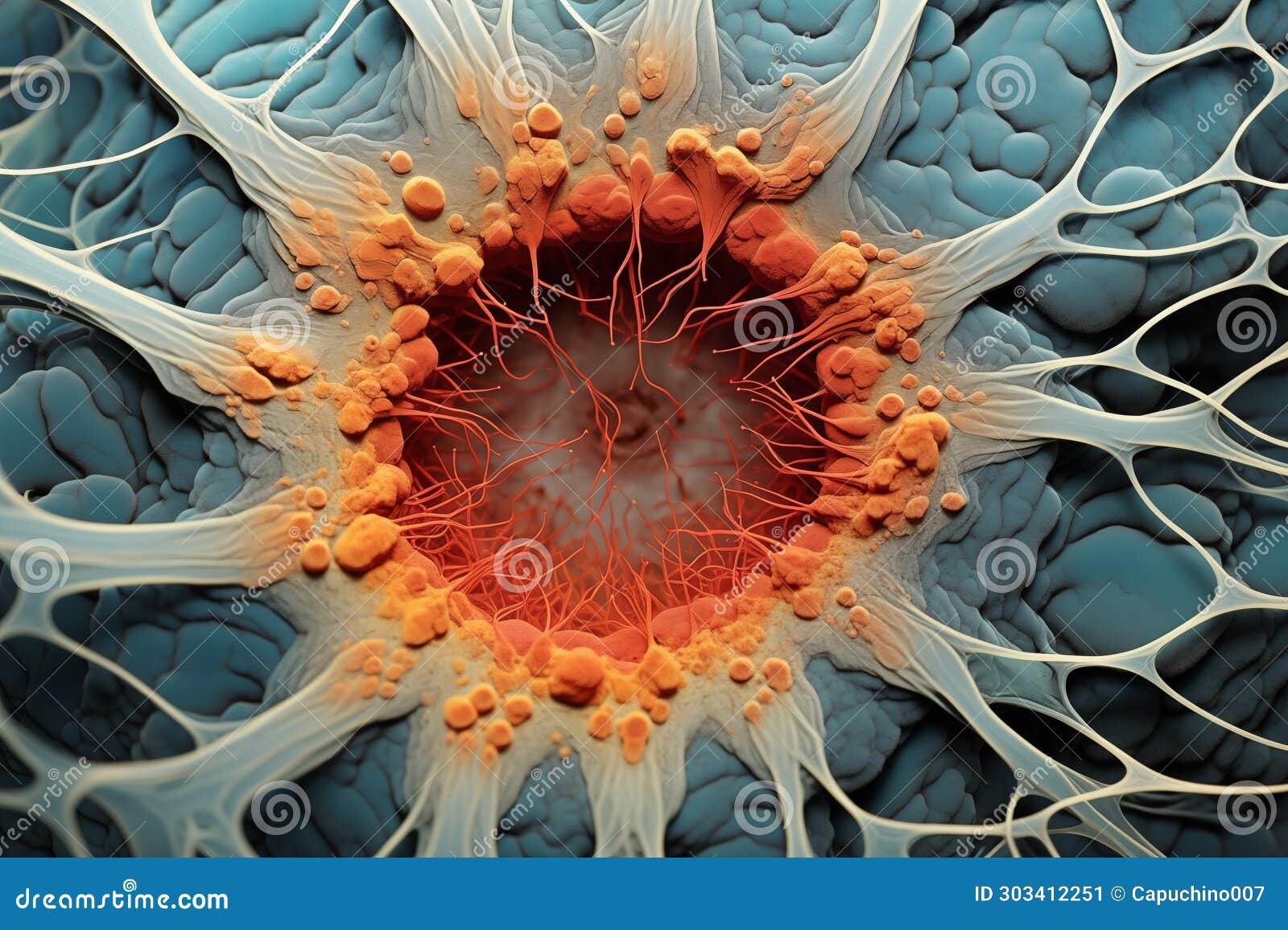 Electron Microscopic Structure of Nucleus by Generative AI Stock ...