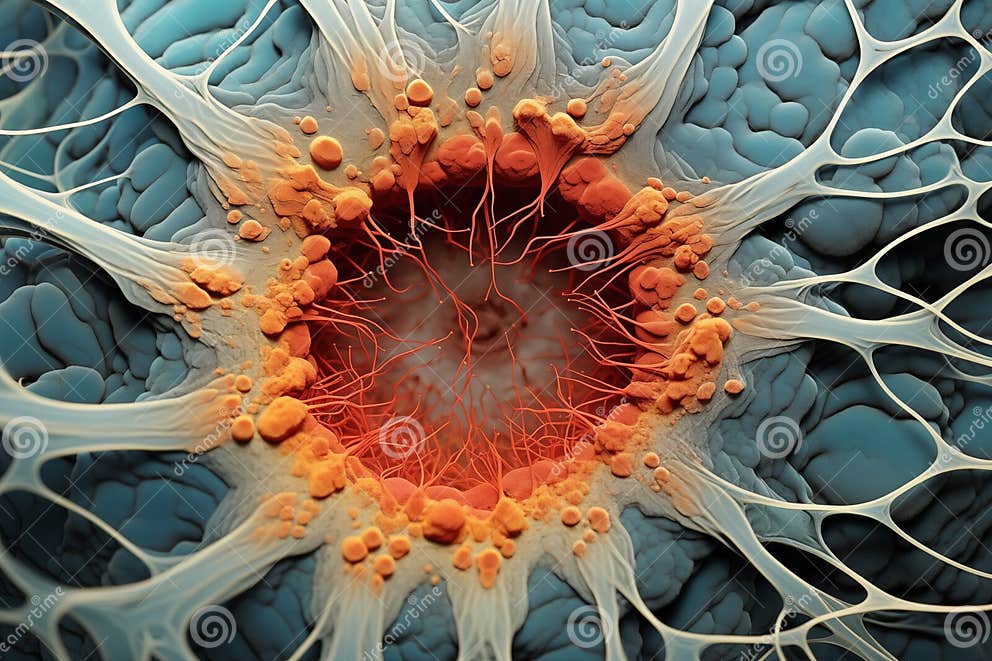 Electron Microscopic Structure of Nucleus by Generative AI Stock ...