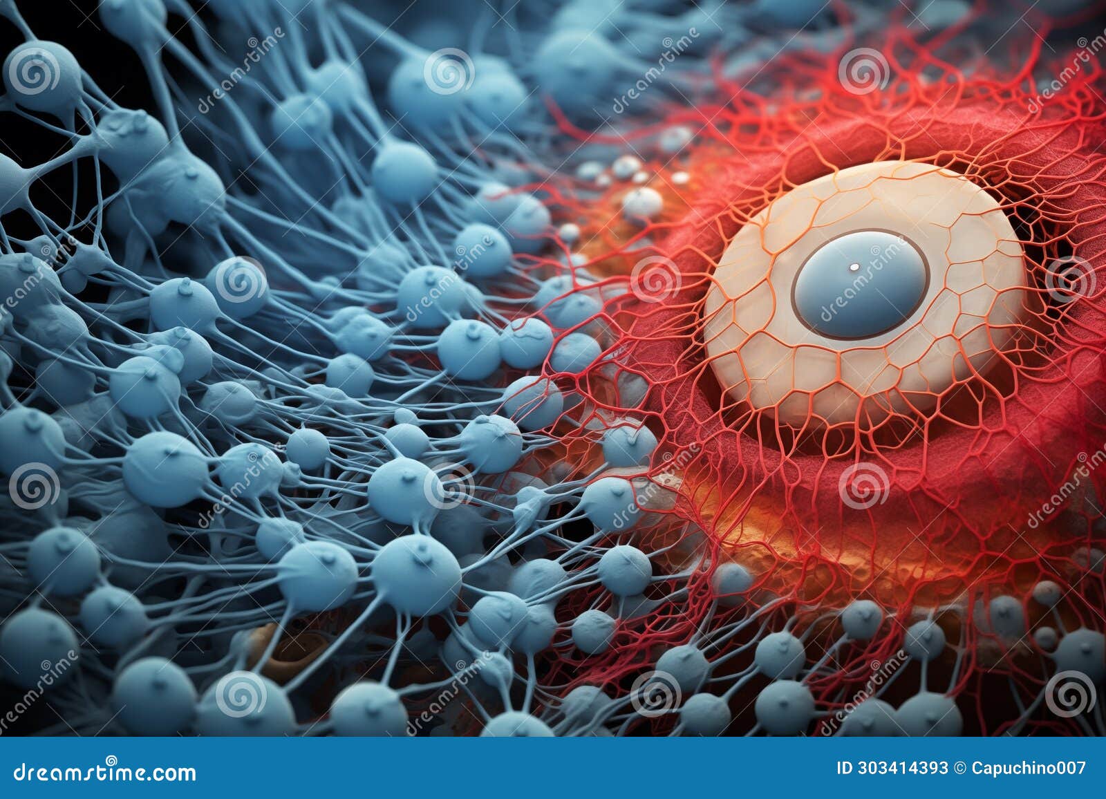 Electron Microscopic Structure of Nucleus by Generative AI Stock ...