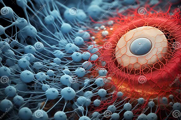 Electron Microscopic Structure of Nucleus by Generative AI Stock ...