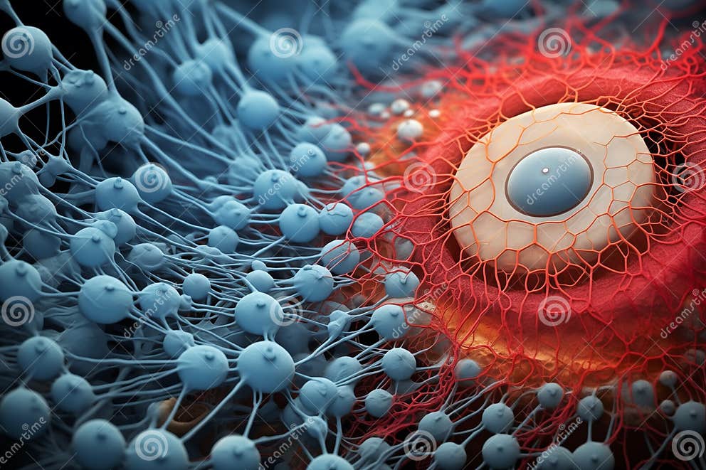 Electron Microscopic Structure of Nucleus by Generative AI Stock ...