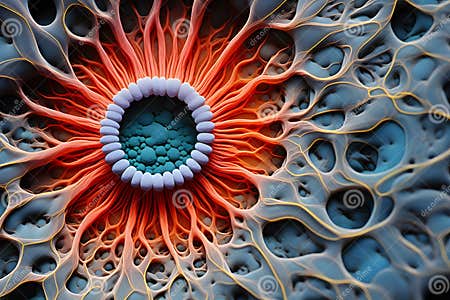 The Electron Microscopic Structure of Nucleus, 500x Zoom Closeup ...