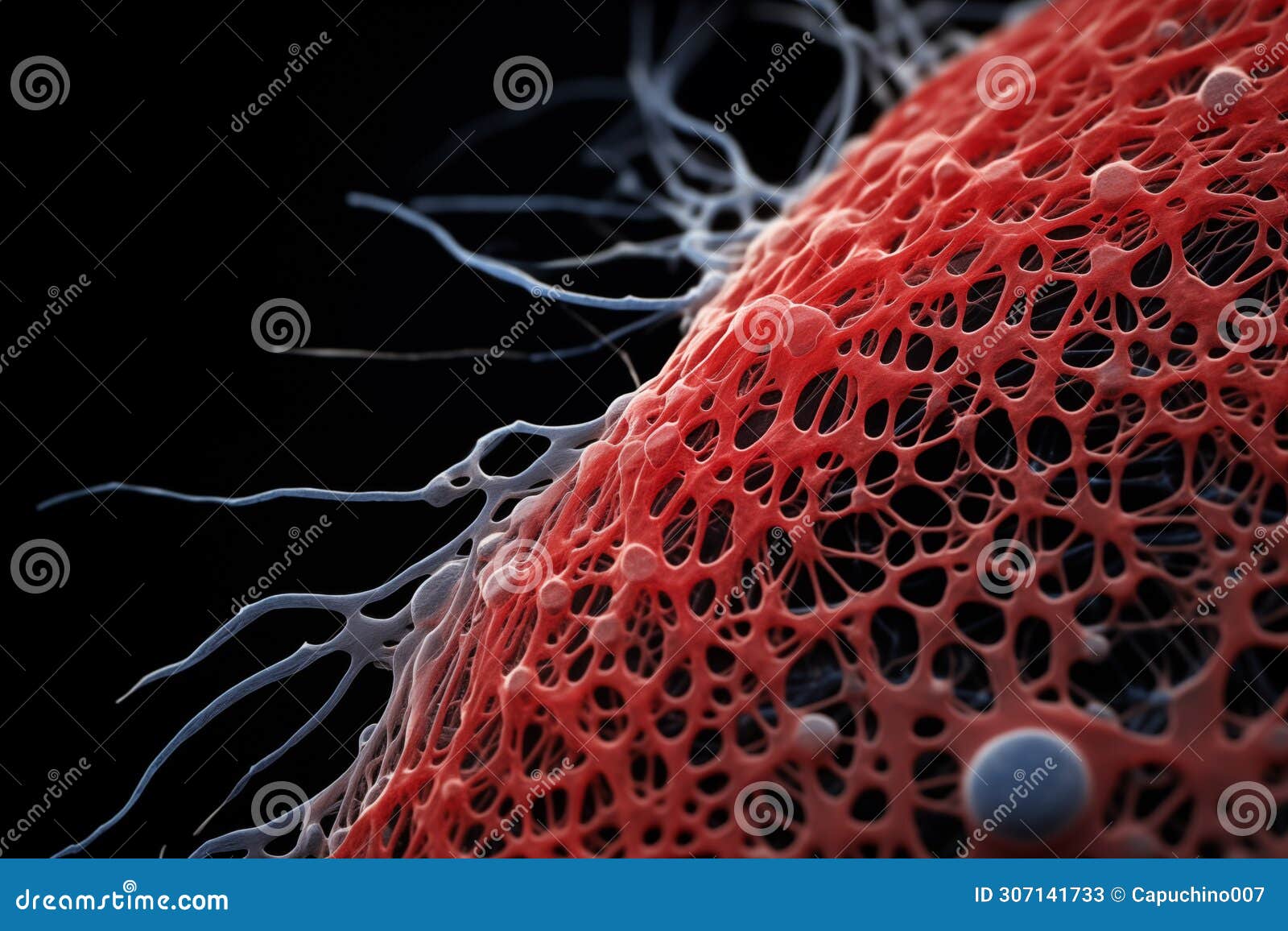 Electron Microscopy of Blood Vessel by Generative AI Stock Illustration ...