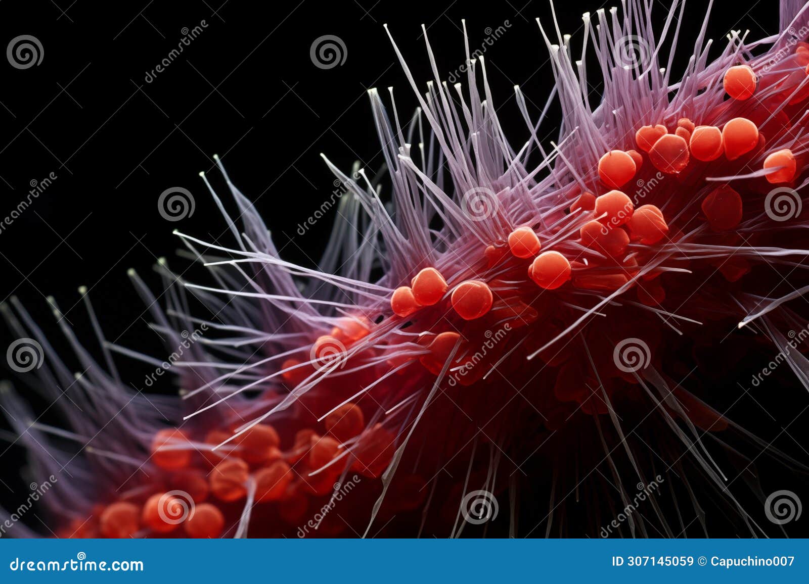 Electron Microscopy of Blood Vessel by Generative AI Stock Illustration ...