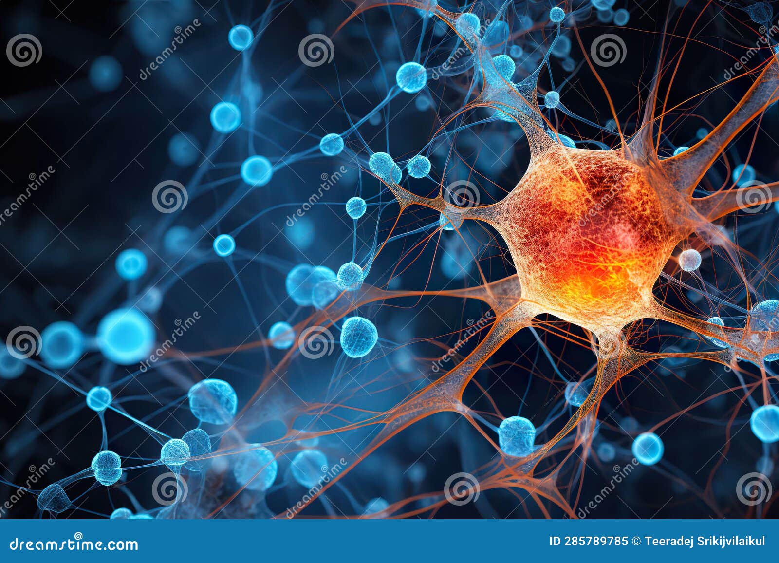 Electron Microscopy of Brain Neural Network. Illustration by Generative ... Electron Microscopy of Brain Neural Network. Illustration by Generative ...