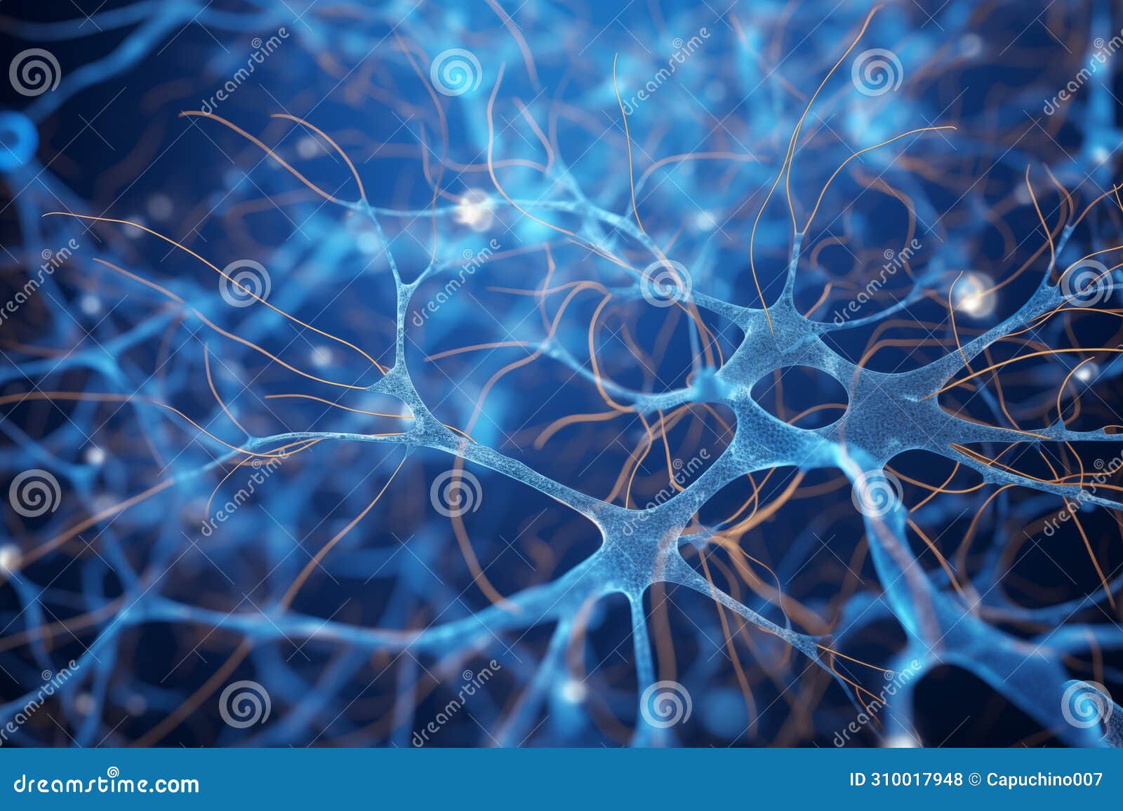 Electron Microscopy of Brain Neural Network by Generative AI Stock ...
