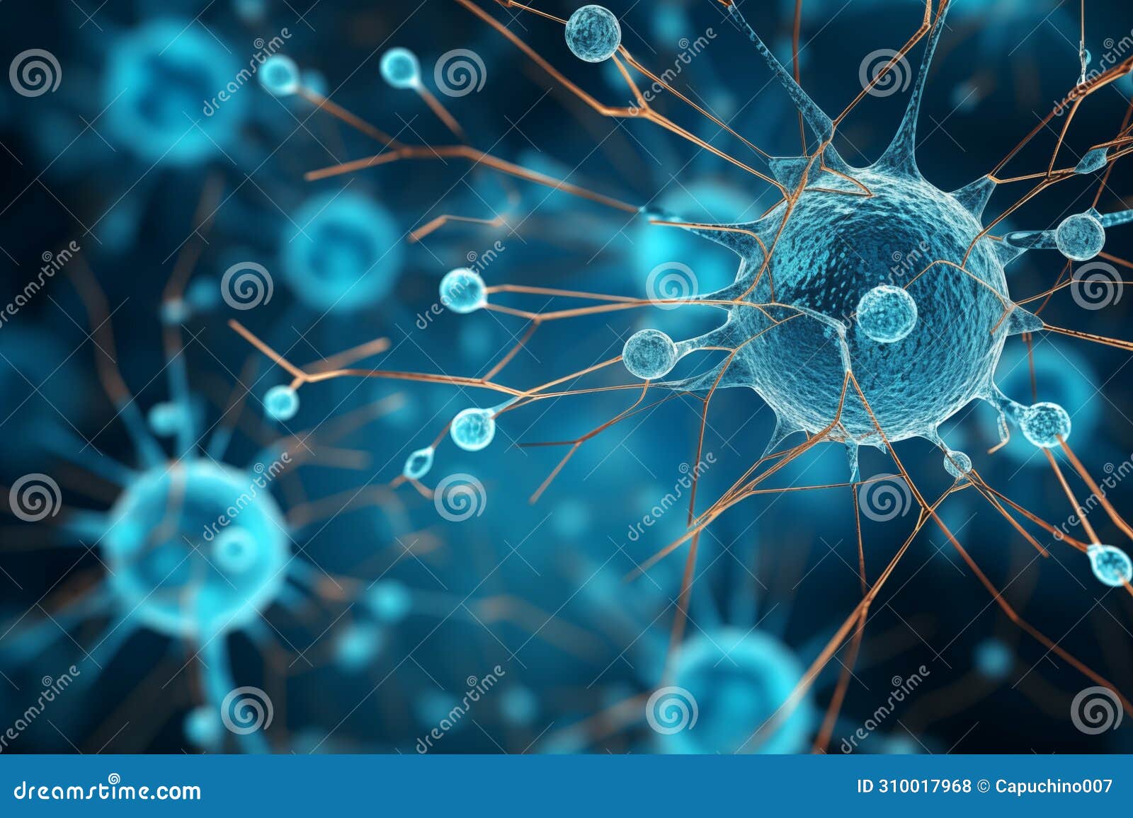 Electron Microscopy of Brain Neural Network by Generative AI Stock ...