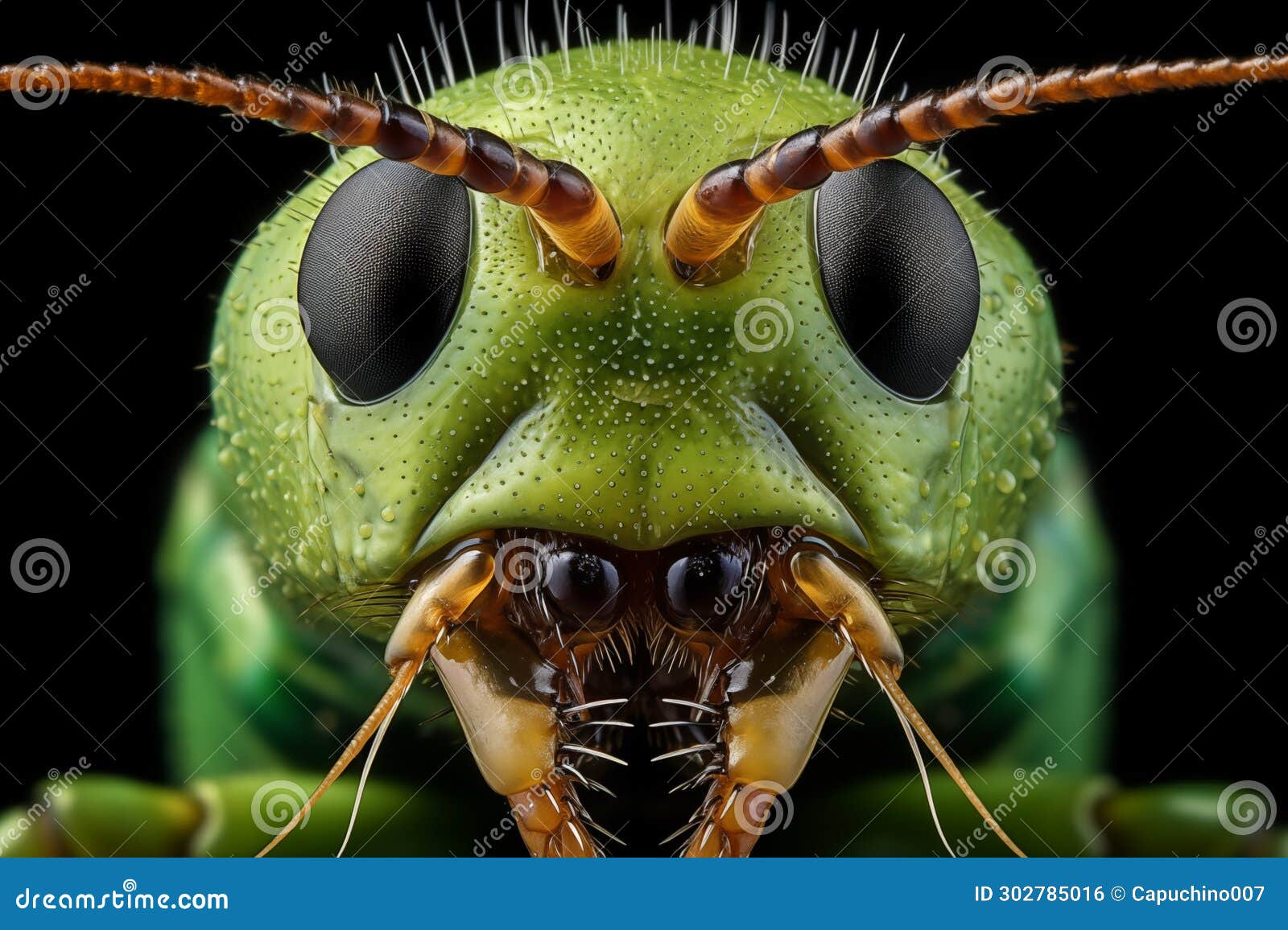 Electron Microscopy of Cockroach Face by Generative AI Stock ...