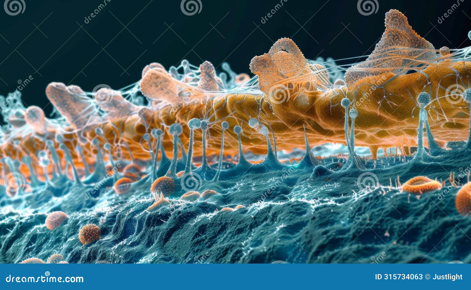An Electron Microscopy Image of a Cell Membrane Attached To a Bacterial ...