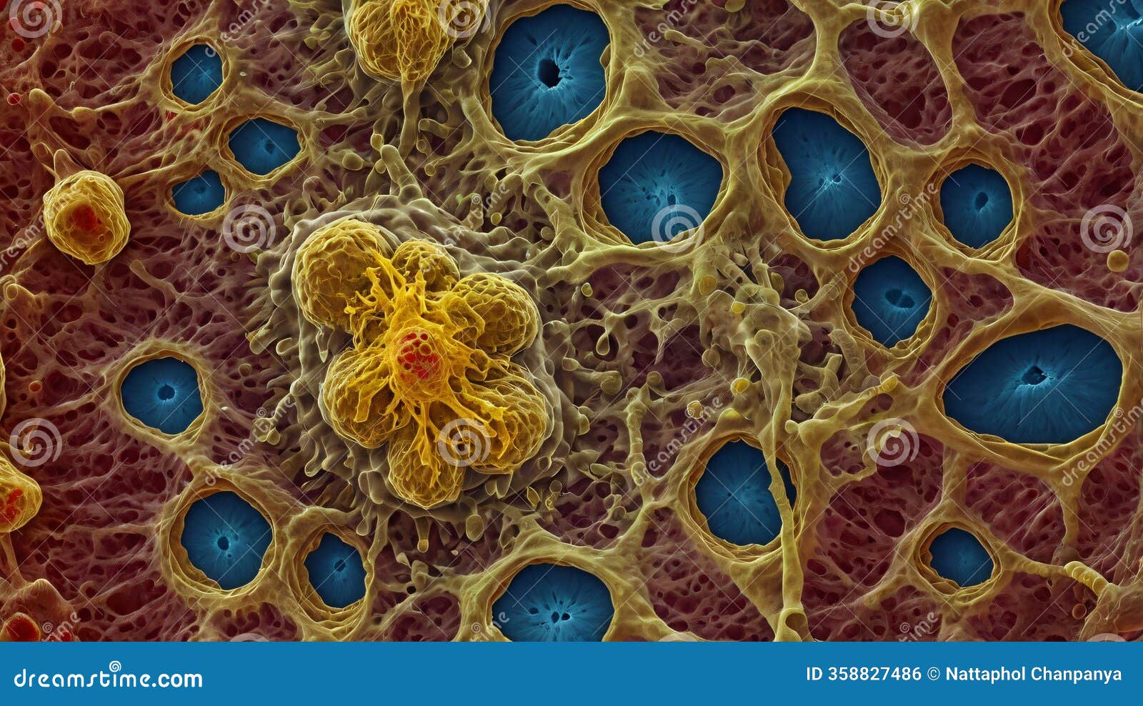 Electron Microscopy Image of Golgi Fragmentation in a Stressed Cell, Highlighting Cellular ...