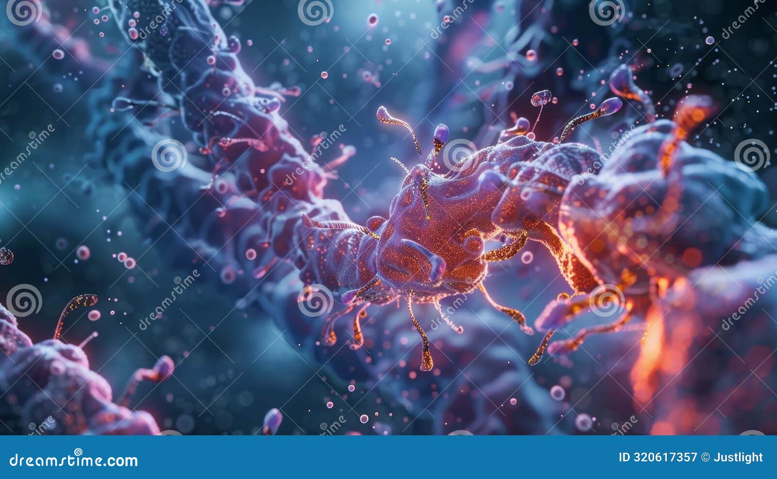 Electron Microscopy Image of a Protein Kinase Complex Interacting with ...