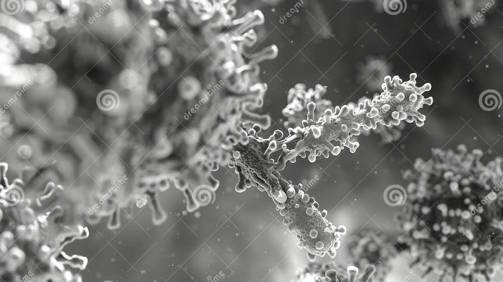 Electron Microscopy Image of a Single Antibody Molecule Binding To ...