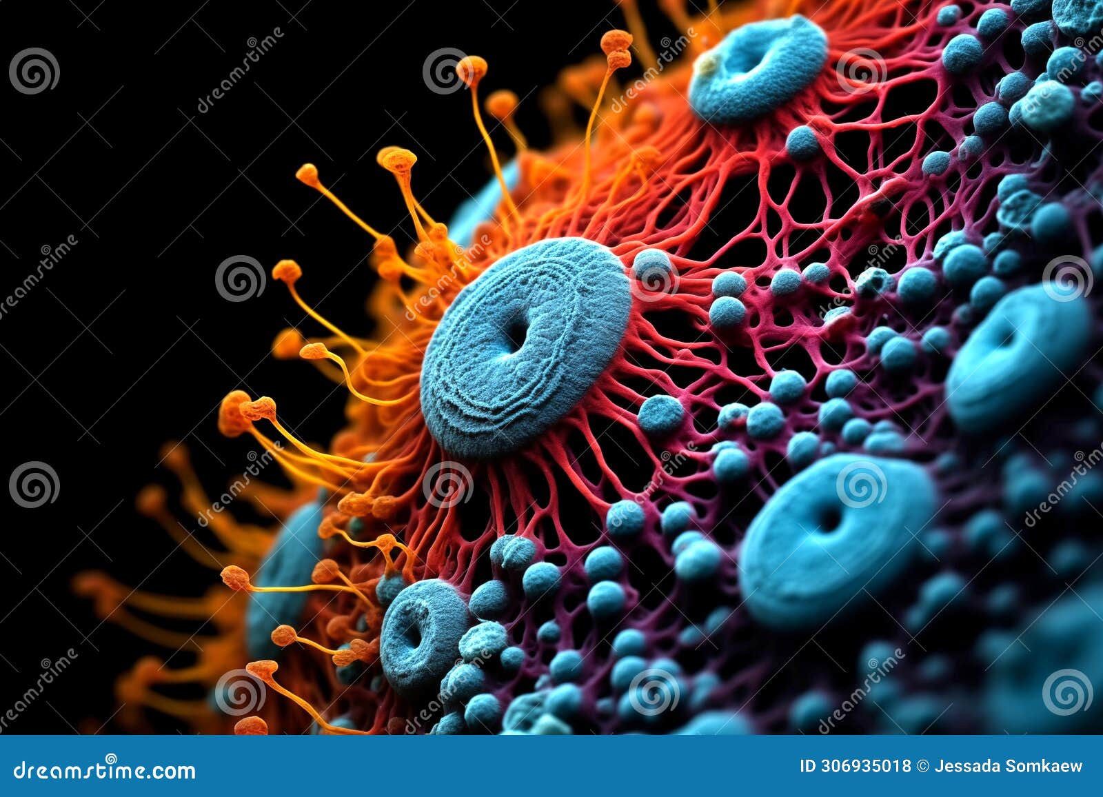 Electron Microscopy Molucule, Electron Microscopy, Generative AI Stock ...