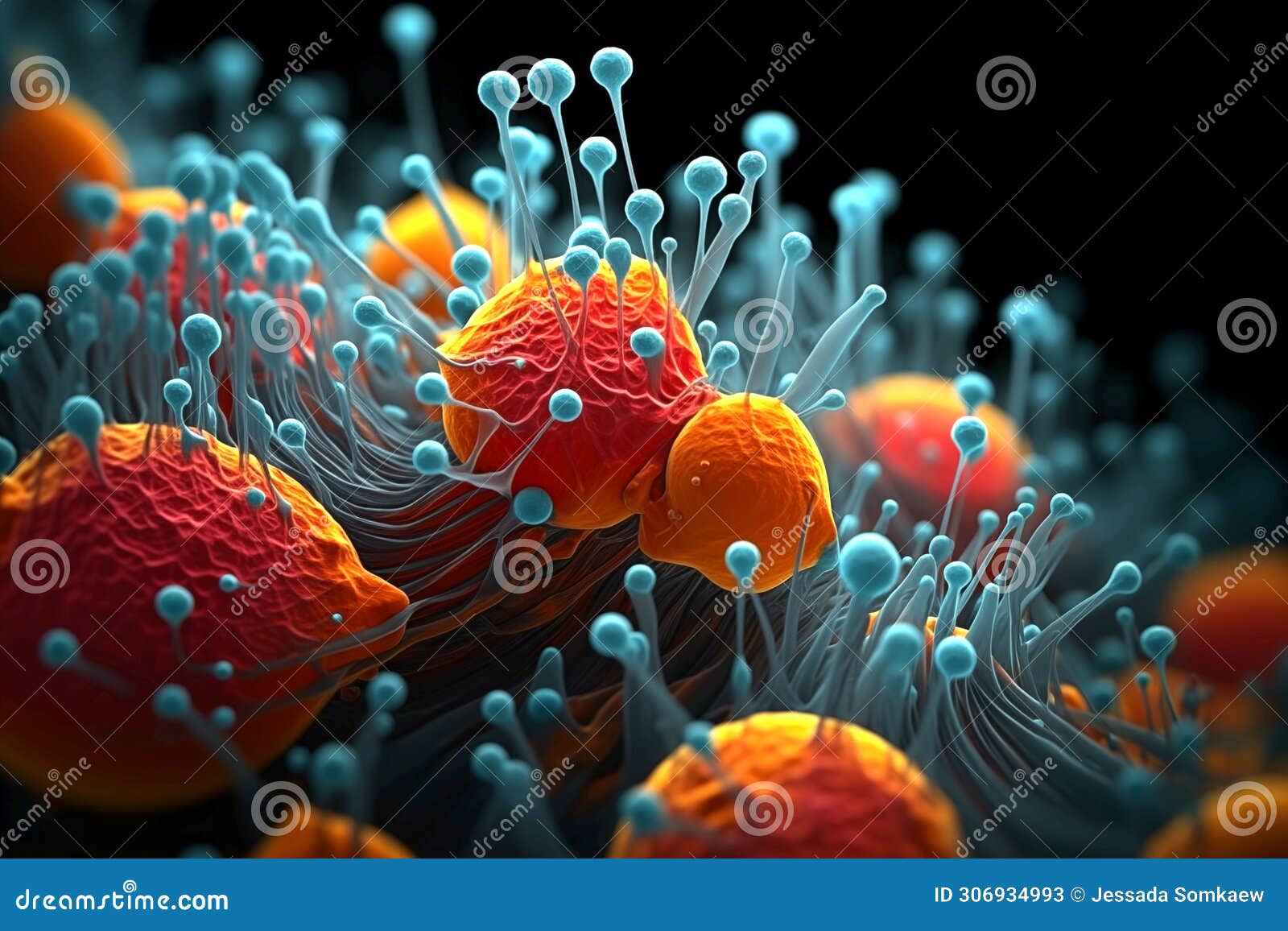 Electron Microscopy Molucule, Electron Microscopy, Generative AI Stock ...