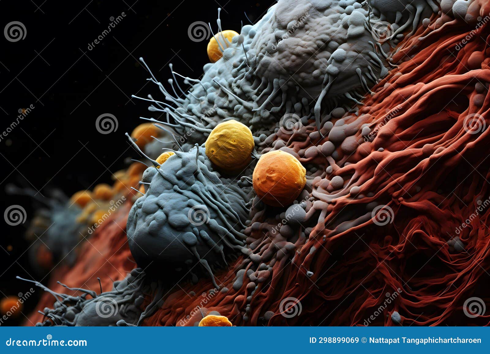 Electron Microscopy of Parasite, 1000x Zoom, Generated AI Stock ...