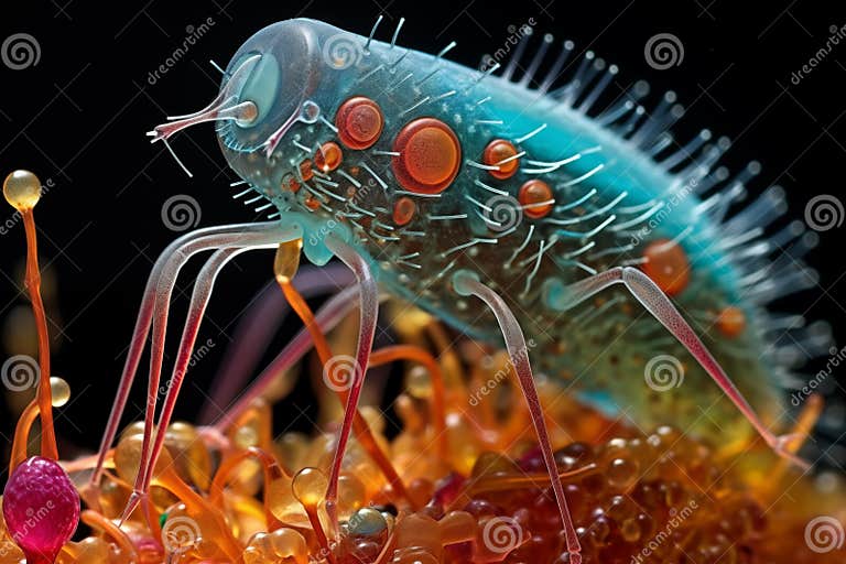 Electron Microscopy of Unicellular Animals by Generative AI Stock Photo ...