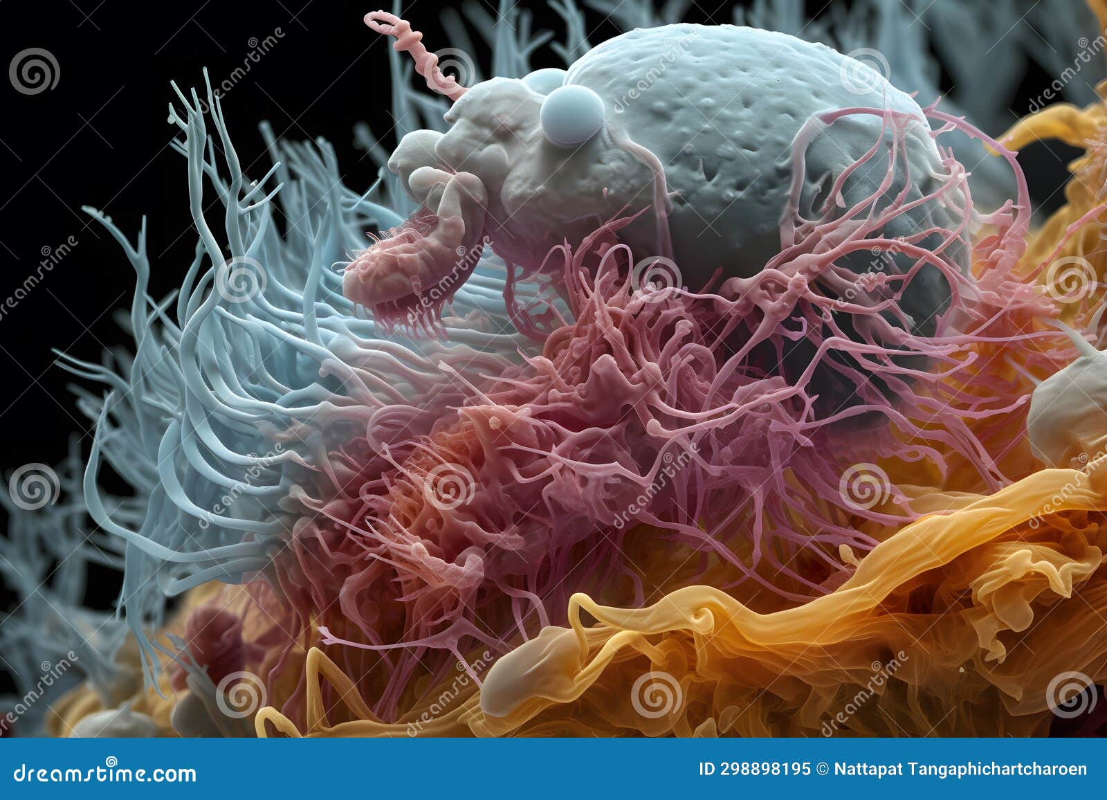 Electron Microscopy Unicellular Animals, Scientific, Generated AI Stock ...