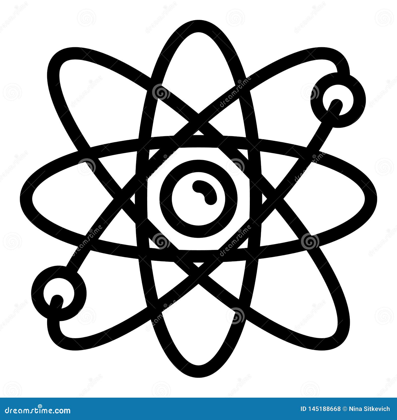 Electron Motion Icon, Outline Style Stock Vector - Illustration of ...