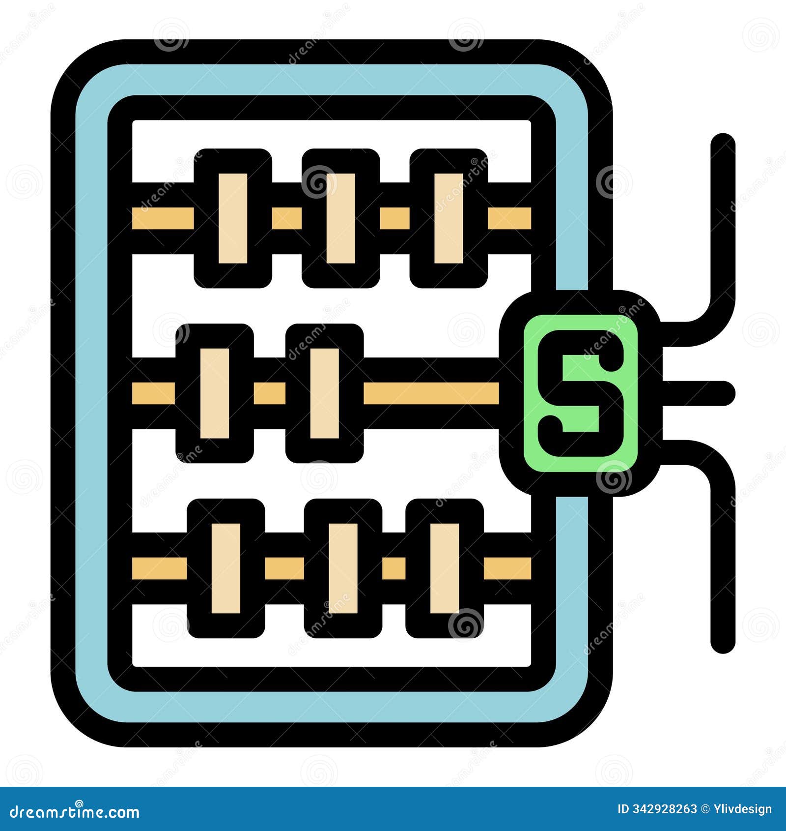 Abacus Showing Concept of Semiconductor Chip for Calculations Stock ...