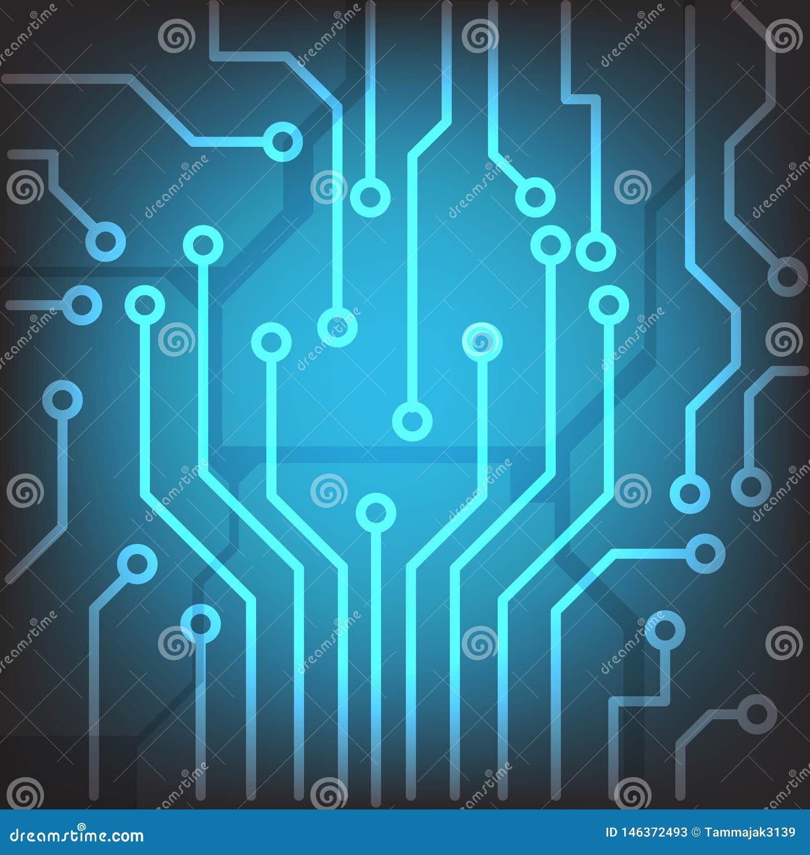 Electronic Abstract Background with Line and Dot Connection. Stock ...