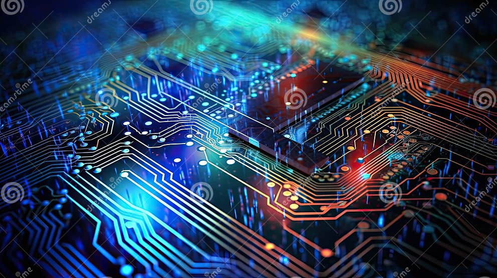 Electronic Abstract Background Technology Stock Illustration ...