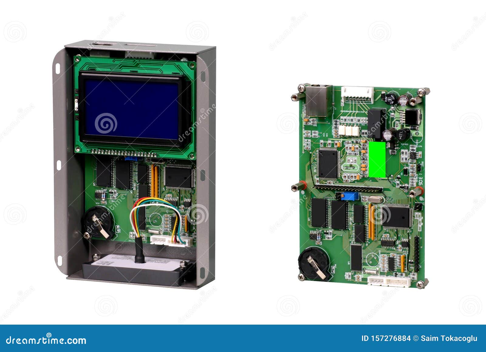 Electronic Door Access System with LCD Screen. Stock Photo - Image of ...