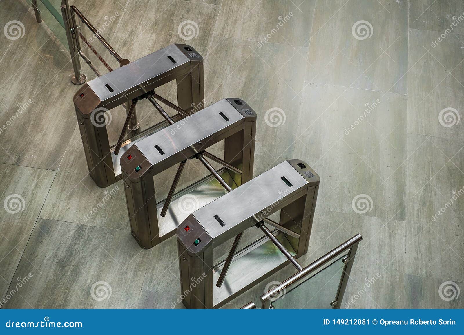 Electronic Access Equipment on Entrance Gate Stock Image - Image of ...