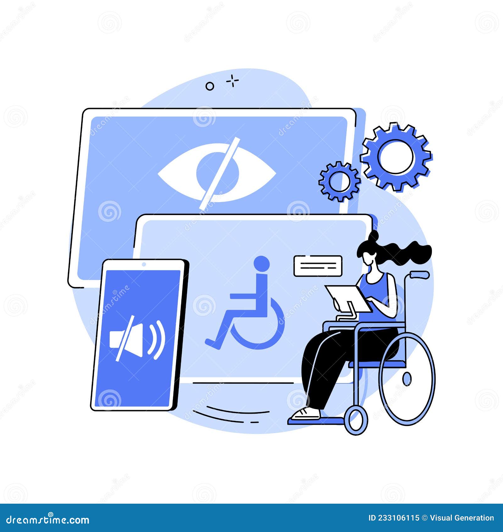 Electronic Accessibility Abstract Concept Vector Illustration. Stock ...