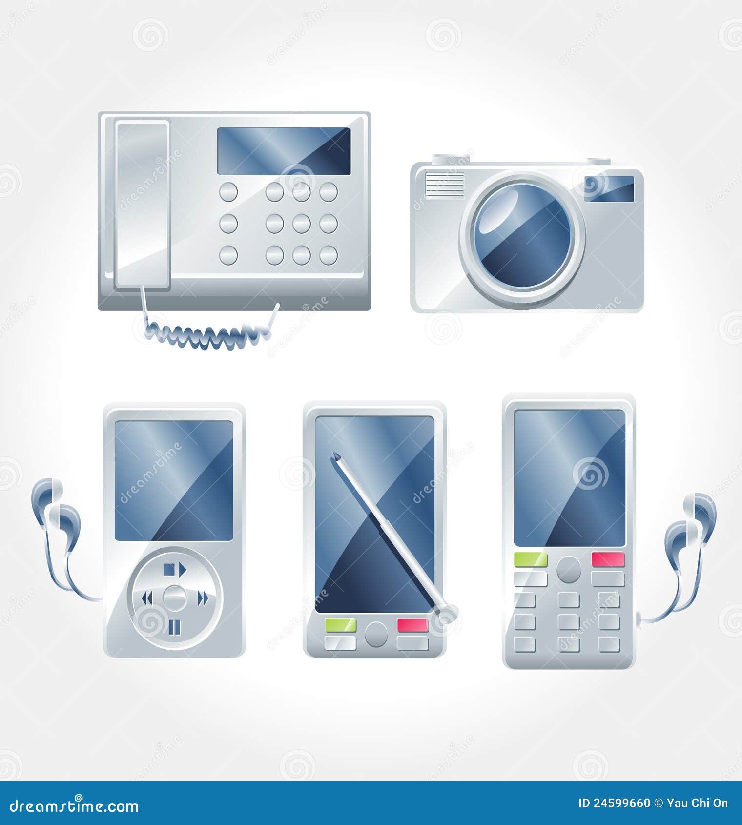 Electronic Appliances Vector Stock Vector - Illustration of cellphone ...