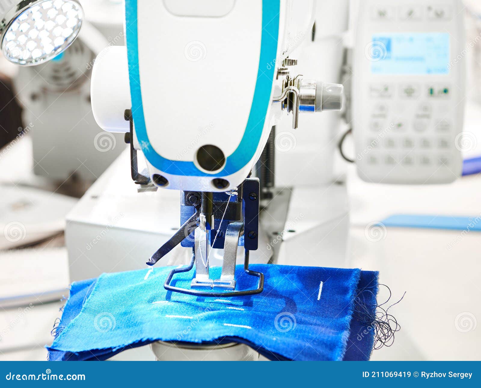 Electronic Automatic Bartacking Sewing Machine Stock Image - Image of ...