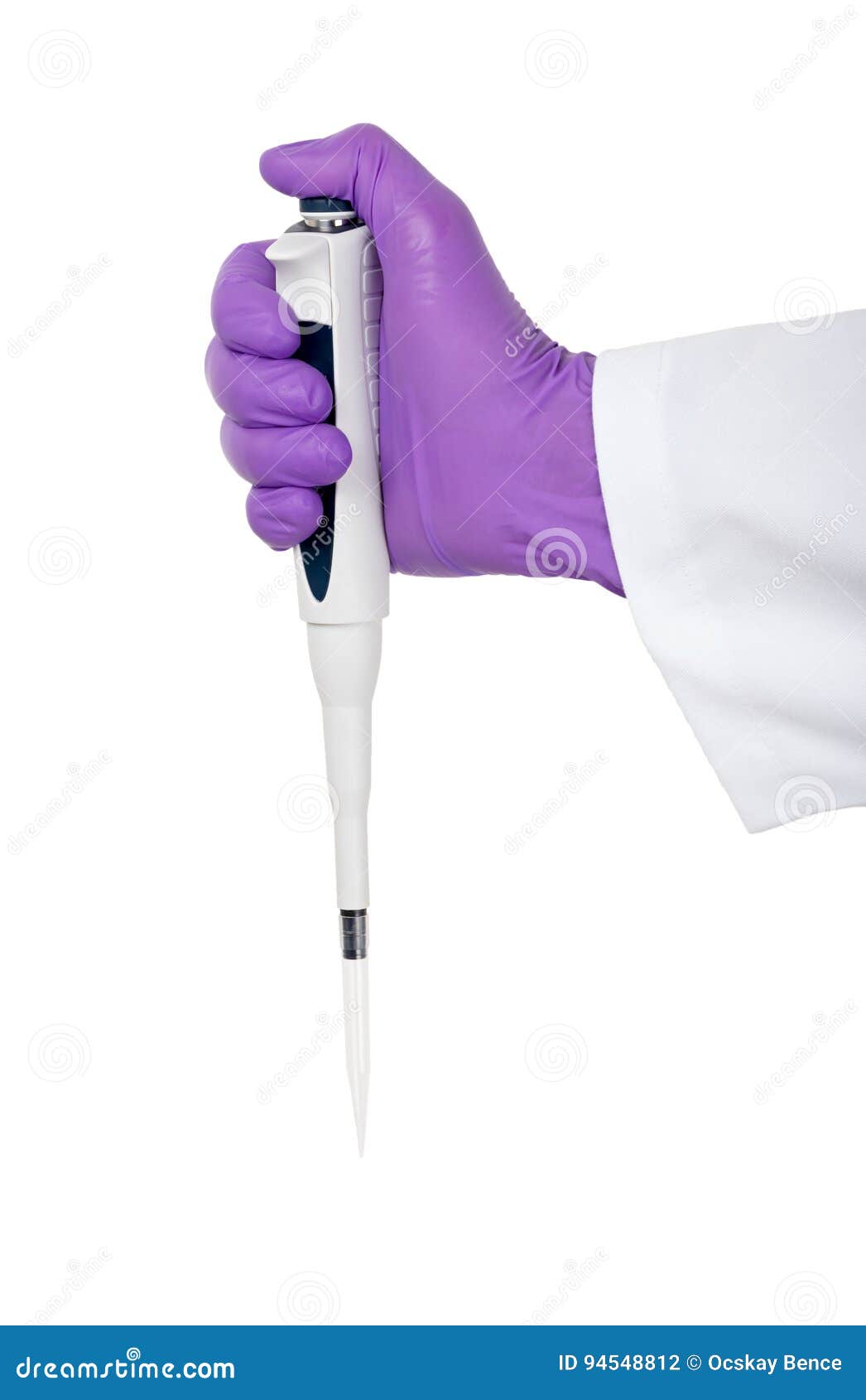 Electronic Automatic Pipette Stock Photo - Image of holding, measuring ...