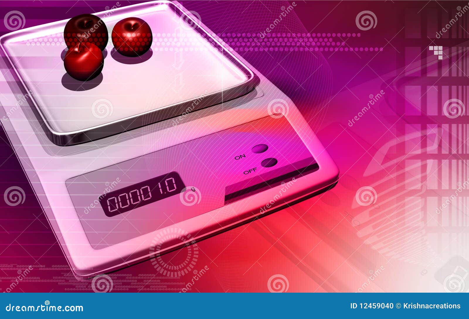 Electronic balance stock illustration. Illustration of effects - 12459040