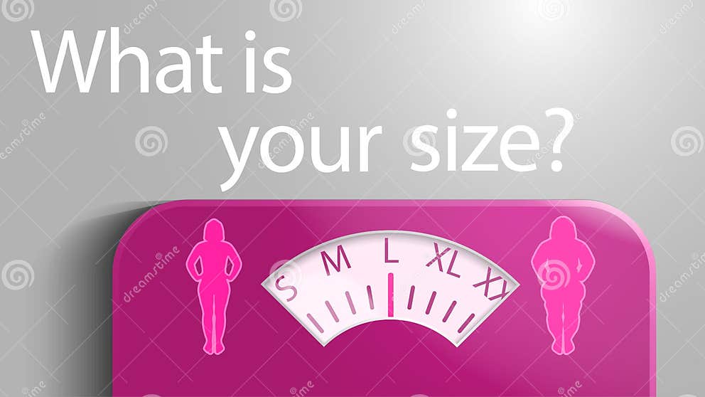 Illustration of Scales with a Scale in the Form of Clothing Sizes for ...