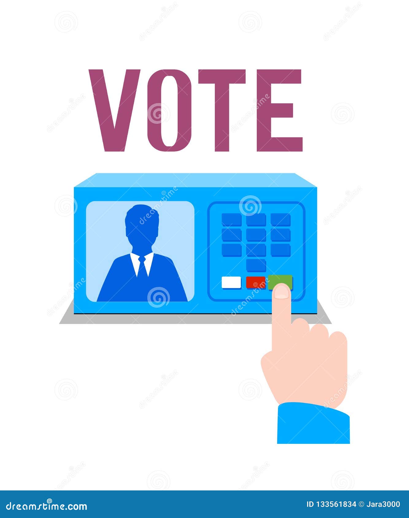 Electronic Ballot Box. Vector Illustration Stock Vector - Illustration ...