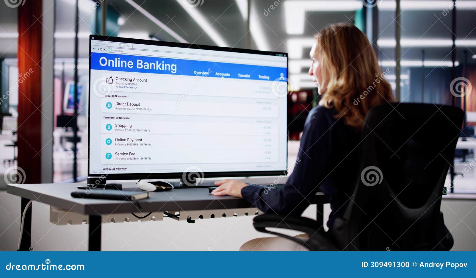 Electronic Bank Balance Statement and Transfer Stock Photo - Image of ...