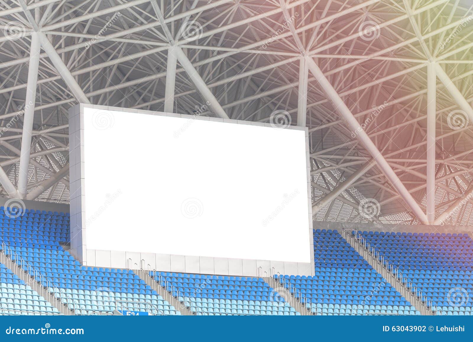 Electronic Billboard Display at Stadium. for Your Text Stock Photo ...