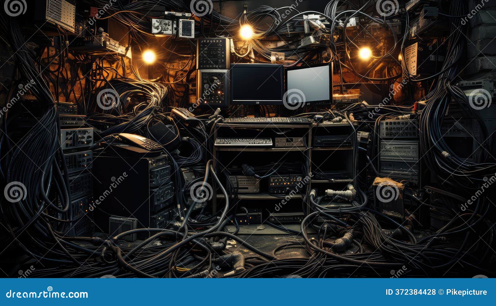 Cluttered Cable Mess Royalty-Free Illustration | CartoonDealer.com ...