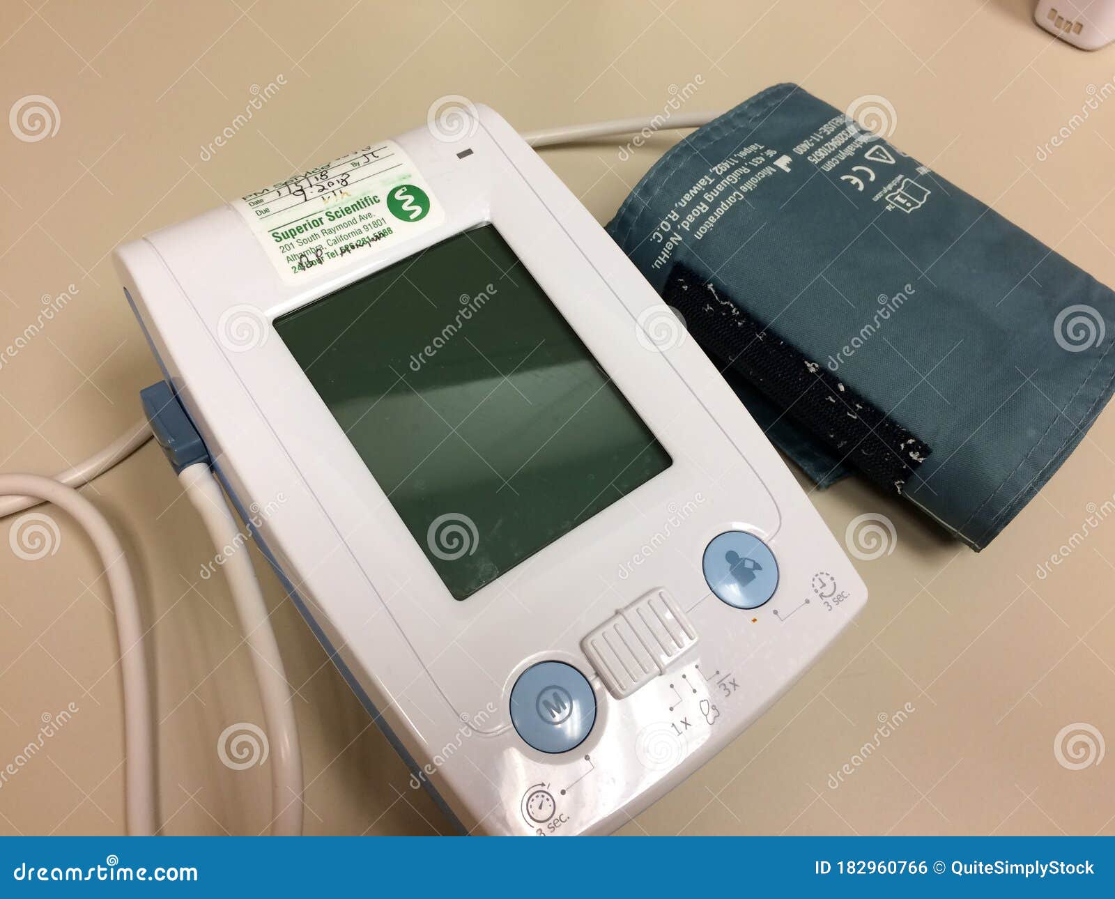 Electronic Blood Pressure Cuff Editorial Photo - Image of examination ...
