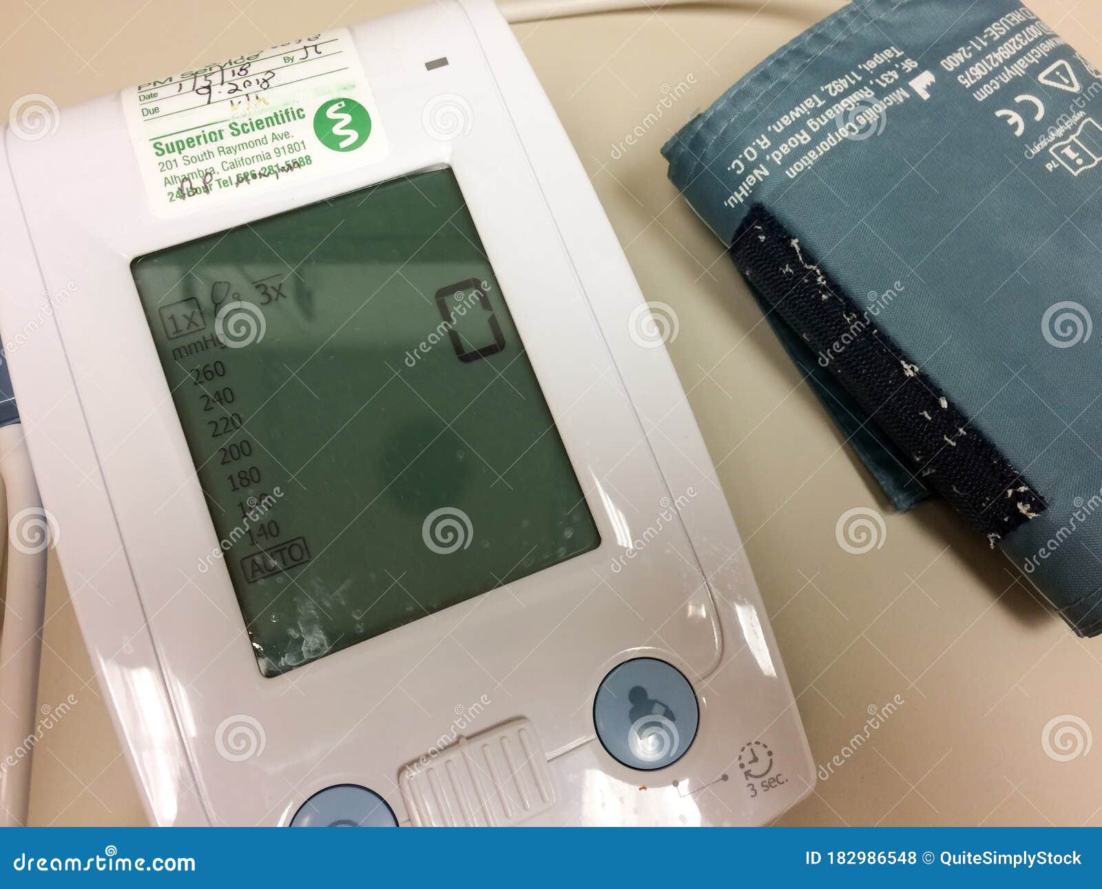 Electronic Blood Pressure Cuff Editorial Stock Photo - Image of ...