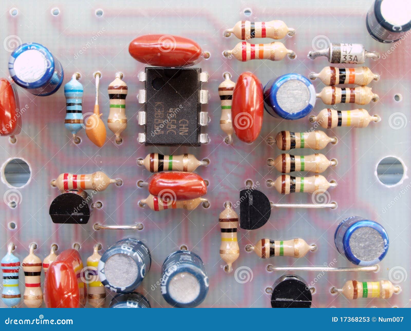 Electronic board stock image. Image of circuit, capacitor - 17368253
