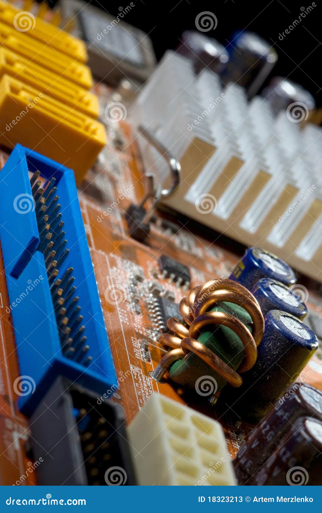 Electronic board stock image. Image of electricity, improvement - 18323213