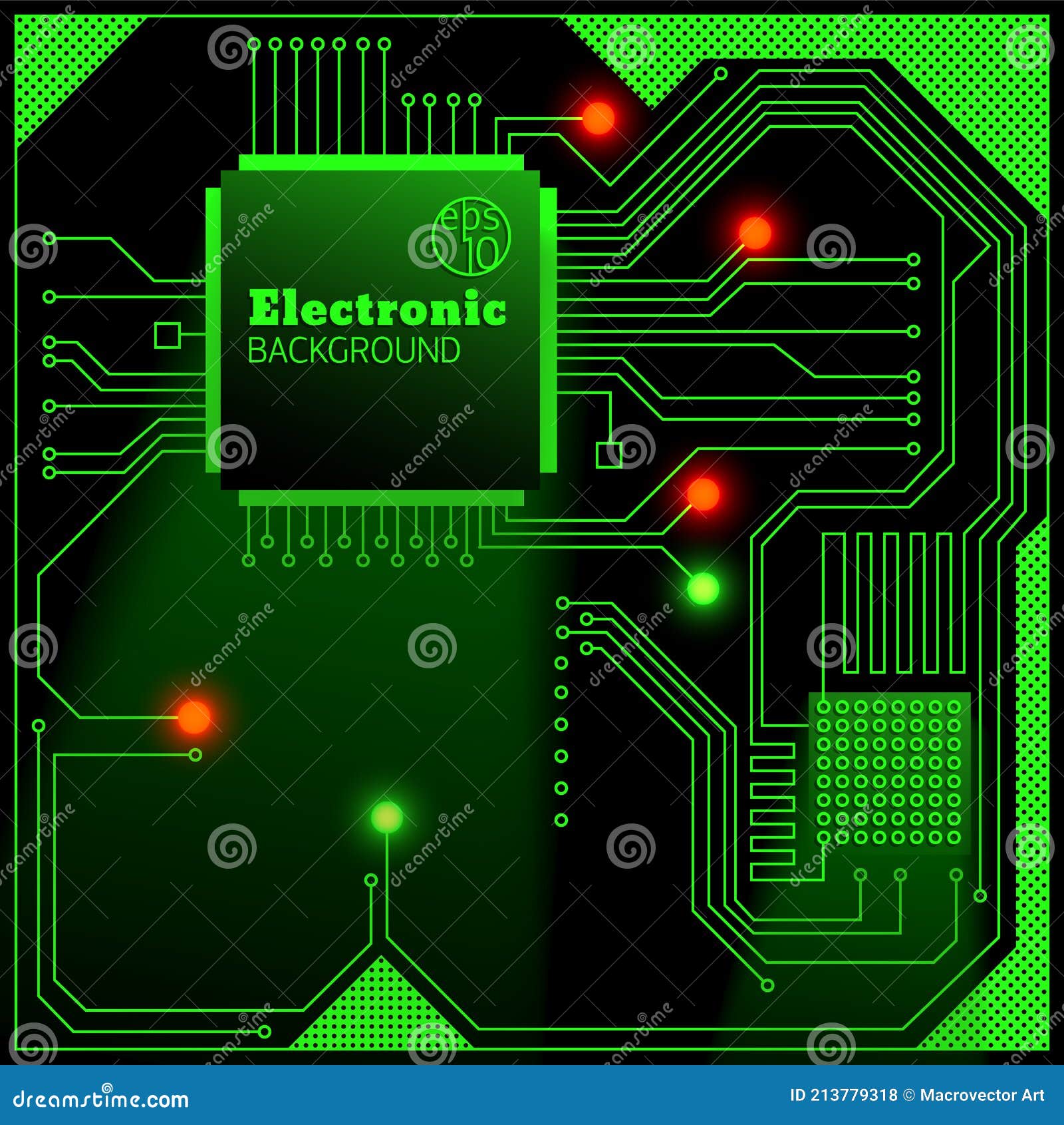 Electronic Board Background Stock Vector - Illustration of electronics ...