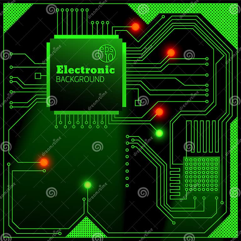 Electronic Board Background Stock Vector - Illustration of electronics ...