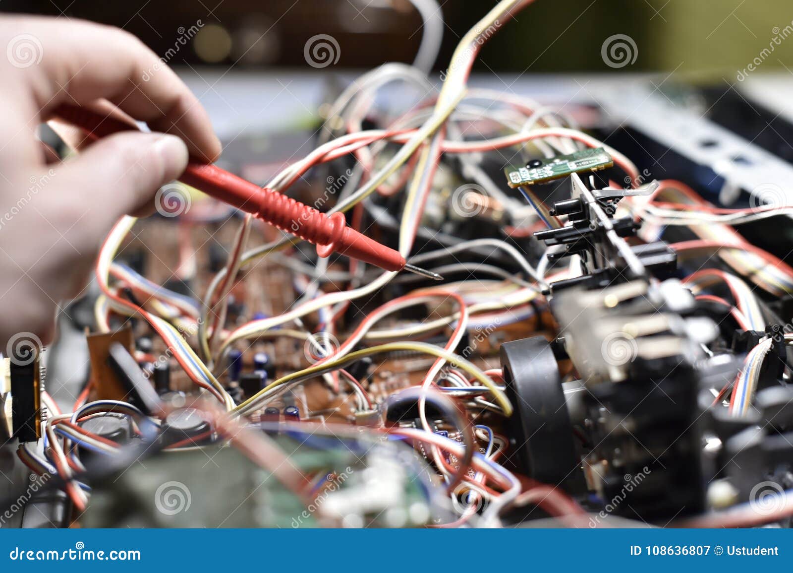 Electronic Board with Chips Stock Image - Image of toned, closeup ...